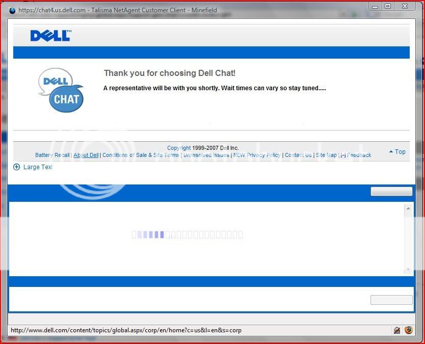 Problem with dell chat support. - Dell Community
