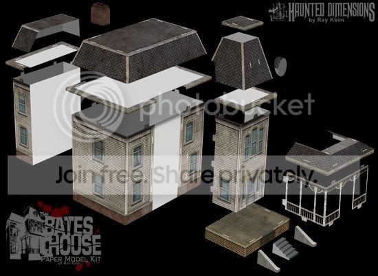 The Bates House Paper Model Kit - Page 2